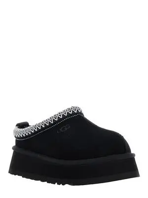 UGG Tasman Plaited Hem Suede Mules - Black
