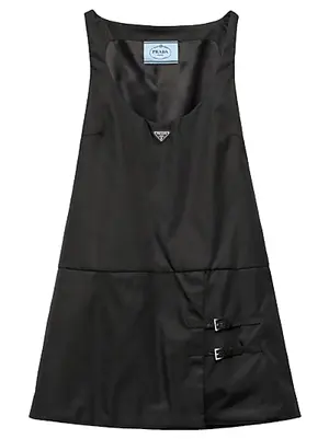 Prada Sleeveless Re-nylon Mini Dress - Black