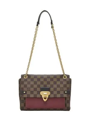 LOUIS VUITTON Damier Ebene Vavin Shoulder Bag - Burgundy
