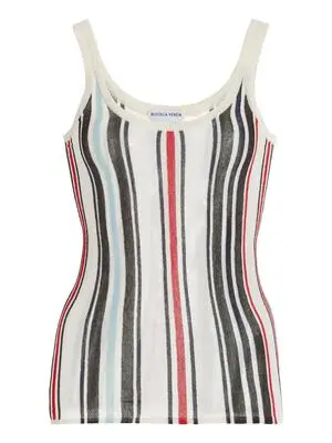 Bottega Veneta Striped Cotton-knit Tank Top - Ivory
