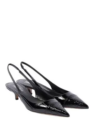 Paris Texas Miranda 35 Patent Leather Slingback Pumps - Black