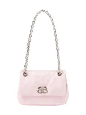 Balenciaga Monaco Mini Leather Shoulder Bag - Pink