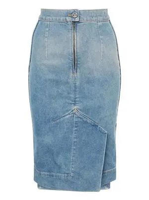 VIVIENNE WESTWOOD Orb Denim Pencil Skirt - Blue