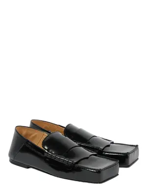 Jacquemus Les Mocassins Carré Leather Loafers - Black