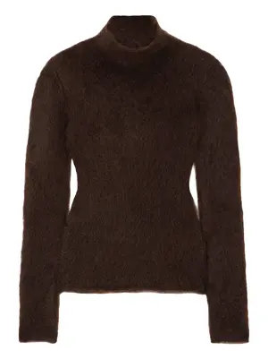 Marni Mohair-blend Turtleneck Sweater - Brown