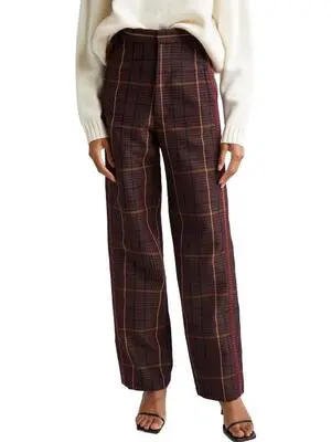 DIOTIMA Thirds Straight Leg Trousers - Maroon