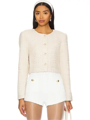 Astr The Label Milena Jacket - Cream Gold