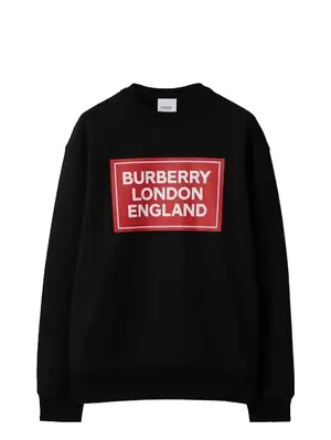 Burberry Logo Print Crewneck Sweater - Black
