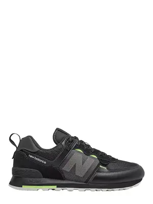 NEW BALANCE 574 Sneakers Black Bleached Lime Glow