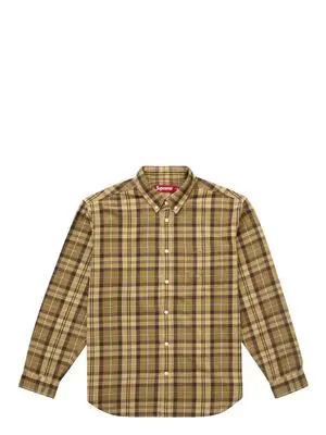 Supreme Plaid Flannel Shirt - Tan