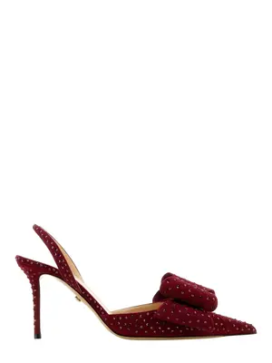 Mach & Mach 85mm Suede Pumps - Red