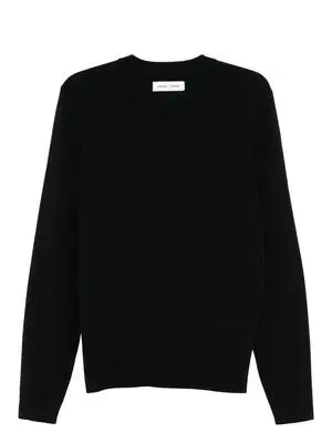 SAMSOE SAMSOE Knitted Crew Neck Sweater - Black