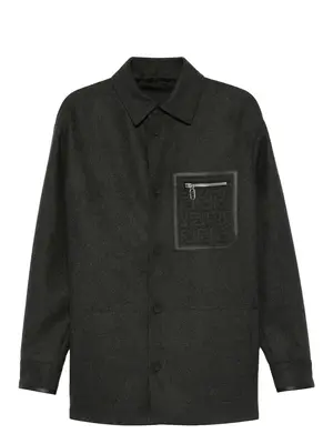 Fendi Felted Shirt Jacket - Grey