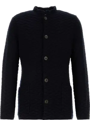 Giorgio Armani Wool-blend Cardigan - Blue