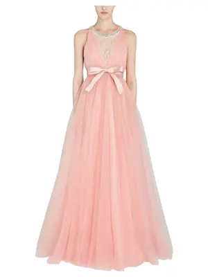Giambattista Valli Long Tulle Dress - Pink