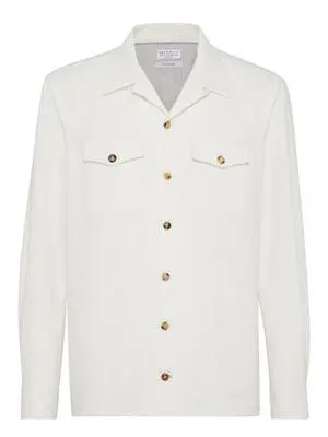 BRUNELLO CUCINELLI Notched-collar Cotton Shirt