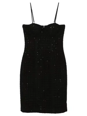 ROTATE BY BIRGER CHRISTENSEN Sequin-embellished Bouclé Midi Dress - Black