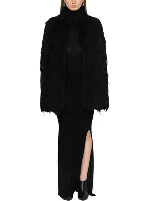 Rick Owens Faux-fur Cape - Black