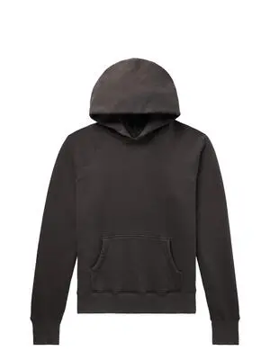 LES TIEN Cotton-jersey Hoodie - Gray
