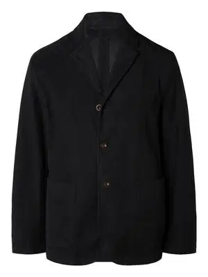 Mr P. Organic Cotton-blend Moleskin Suit Jacket - Black