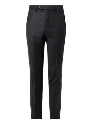 Mr P. Philip Slim-fit Straight-leg Wool-flannel Suit Trousers - Gray