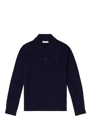 Mr P. Cliff Cashmere Polo Shirt - Blue