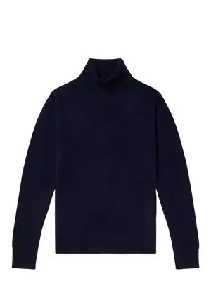 Mr P. Clyde Cashmere Rollneck Sweater - Blue