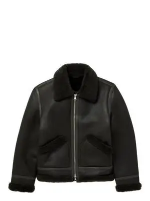 Mr P. Shearling Aviator Jacket - Green