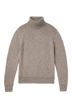 Zegna Oasi Cashmere And Silk-blend Rollneck Sweater - Neutrals