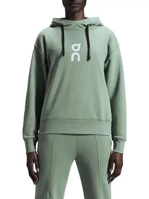 On On Club Oversize Organic Cotton-Blend Hoodie Fern