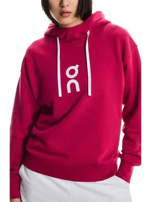 On Club Oversize Organic Cotton-blend Hoodie - Grenadine