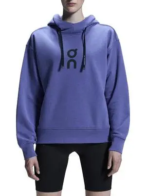 On On Club Oversize Organic Cotton-Blend Hoodie Iris