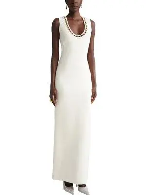 ST. JOHN St. John Collection Embellished Milano Knit Gown