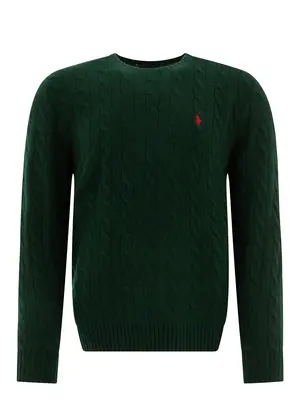 Polo Ralph Lauren Pony Cable Knit Sweater Green