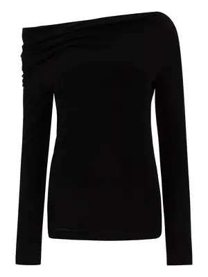 Givenchy Draped Collar Top - Black