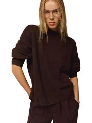 REFORMATION Cove Cashmere Oversized Crew Sweater Compost