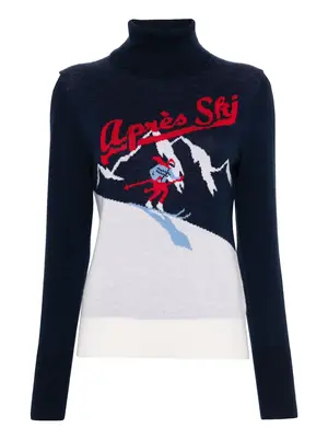 WE NORWEGIANS Après Ski Merino Wool Sweater - Blue
