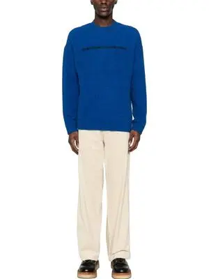 Emporio Armani Logo-print Sweater - Blue