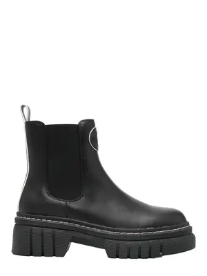 Guess Logo-embossed Chelsea Boots - Black