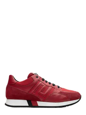 Versace Greek Key Contrast Sneakers - Red