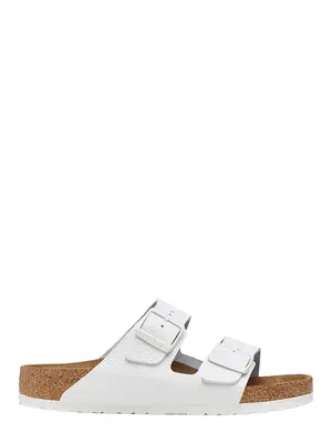BIRKENSTOCK Arizona Leather Slides - White