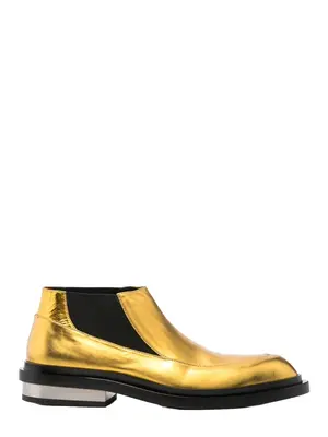 JIL SANDER Lamé Loafers - Yellow