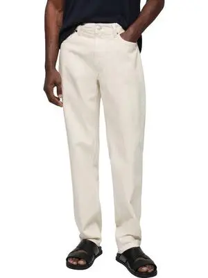 Mango MANGO Straight Leg Jeans Ecru