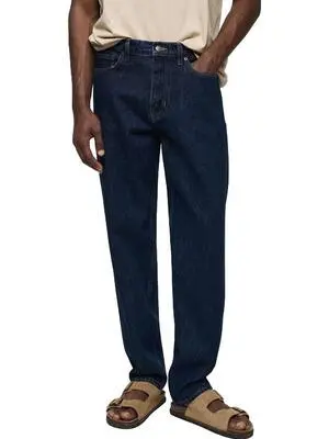 Mango Straight Leg Jeans - Open Blue