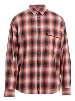 Armani Exchange Man Shirt Rust Size M Cotton Rust