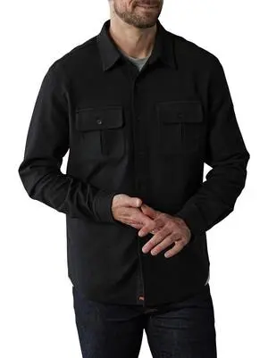 THE NORMAL BRAND Tailored Terry Shirt Jacket Black