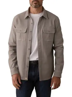 THE NORMAL BRAND Tailored Terry Shirt Jacket Greystone