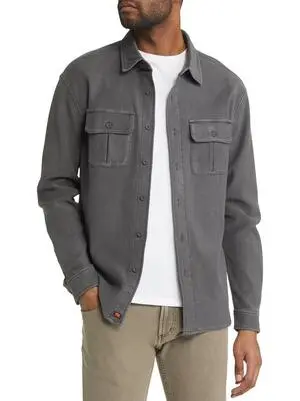 THE NORMAL BRAND Tailored Terry Shirt Jacket Steel