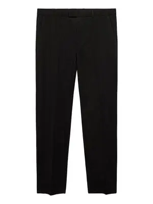 Mango Regular Fit Cotton-Blend Dress Pants Black