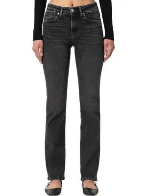 MAVI Kendra High Rise Straight Leg Jeans - Smoke Brushed Flex Blue